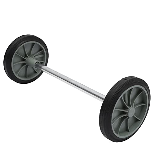 Yardwe Trash Can Pulley Replacement Garbage Can Wheels with Hollow Shaft Rubber Wheels Parts for Garden Street Patio Trash Can