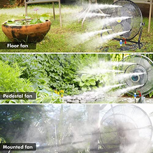 WWDZ Outdoor Misting Fan Kit for a Cool Patio Breeze,Water Mister Spray Tube for Cooling Outdoor,Lawn Garden Greenhouse Home Outdoor Fan Cooli