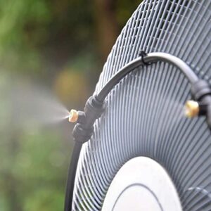 WWDZ Outdoor Misting Fan Kit for a Cool Patio Breeze,Water Mister Spray Tube for Cooling Outdoor,Lawn Garden Greenhouse Home Outdoor Fan Cooli