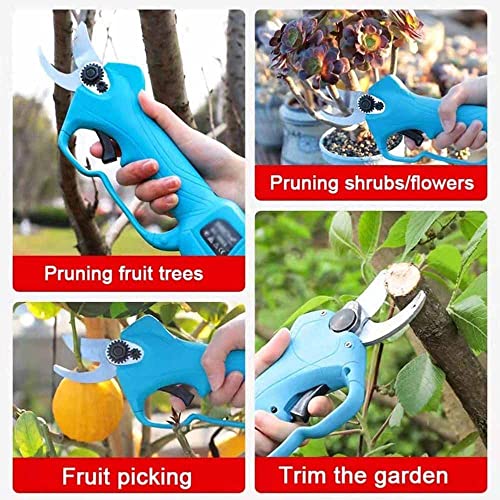 Professional Cordless Electric Pruner, Electric Tree Pruner, 16.8V 28mm Cutting Diameter, for Gardens, Tree,Orchards