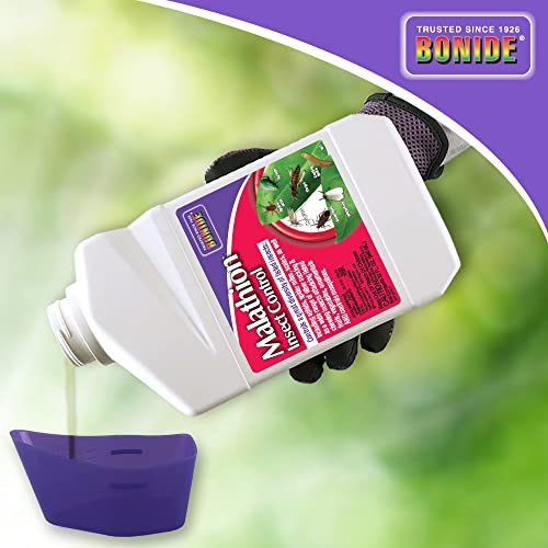 Bonide Malathion Insect Control, 32 oz Ready-to-Mix Concentrate Bug & Spider Mite Killer for Outdoor Garden Use