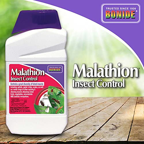 Bonide Malathion Insect Control, 32 oz Ready-to-Mix Concentrate Bug & Spider Mite Killer for Outdoor Garden Use