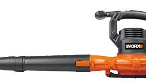 Worx 12 Amp 3-in-1 Corded Electric Leaf Blower/Mulcher/Vacuum & Outdoor Garden 120-Foot Extension Cord, Lime Green