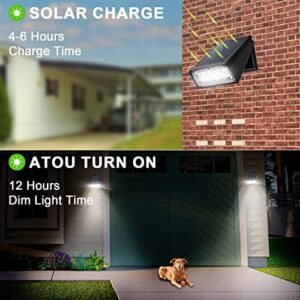 GUYULUX Solar Lights Outdoor with Lights Reflector&2 Lighting Modes, Solar Security Spot Lights 90° Adjustable, IP65 Waterproof Solar Powered Wall Lights for Garden/Patio/Yard/Deck/Pool Area, 8-Pack