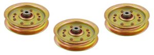 lawn & garden amc 3 heavy duty flat idler pulleys compatible with mtd cub cadet 753-08171 753-08068a 756-04129 956-04129 756-04129b 956-04129b 756-04129c 956-04129c