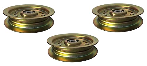 LAWN & GARDEN AMC 3 Heavy Duty Flat Idler Pulleys Compatible with MTD Cub Cadet 753-08171 753-08068A 756-04129 956-04129 756-04129B 956-04129B 756-04129C 956-04129C