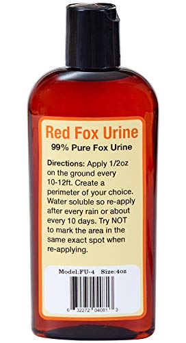 Just Scentsational FU-4 Red Fox Urine for Gardens, Hunters, and Trappers, 4 oz