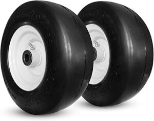 n12 2 new horseshoe 11×4.00-5 flat free smooth tires w/steel rim for zero turn lawn mower garden tractor – hub length 3inch-5inch with 3/4inch od axle shaft 114005 t161