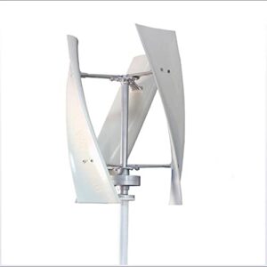 qingdongdza green energy vertical wind turbine,6000w vertical axis permanent maglev wind turbine generator with 12v 24v 48v mppt controller for courtyard garden lighting (white),24v