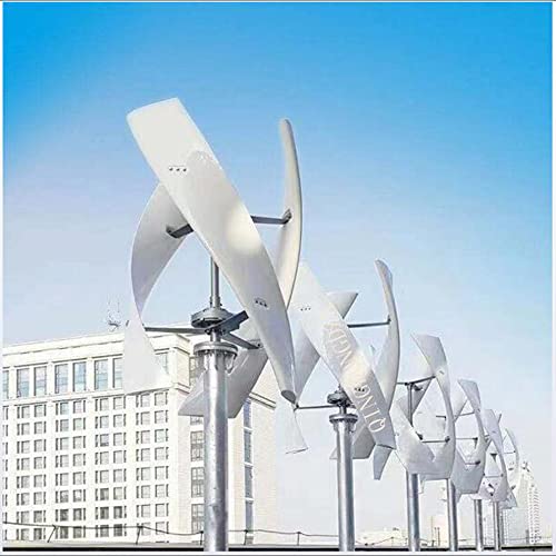 Spiral Wind Power Turbine Generator, 5000W Portable Home Wind Turbine 12V/24V/48V Wind Generator for Outdoor Garden Boat Hybrids Streetlight (White),220v