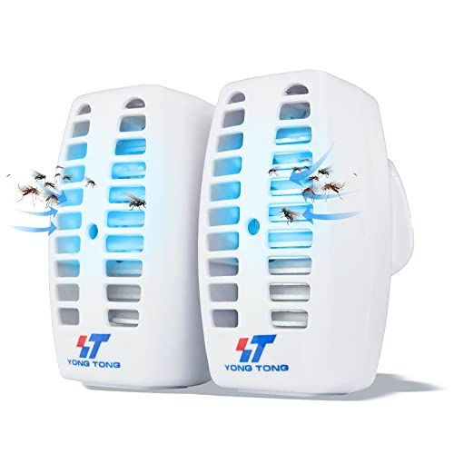 YONGTONG Plug n Zap! Electric Indoor Mosquito Killer, Insects and Fly Trap, Plug-in Bug Zapper for Pest Control with UV LED Night Light for Household, Bedroom, Kitchen, Office (2 Pack)