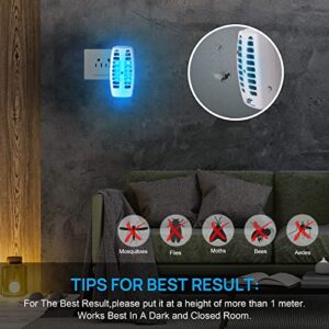 YONGTONG Plug n Zap! Electric Indoor Mosquito Killer, Insects and Fly Trap, Plug-in Bug Zapper for Pest Control with UV LED Night Light for Household, Bedroom, Kitchen, Office (2 Pack)