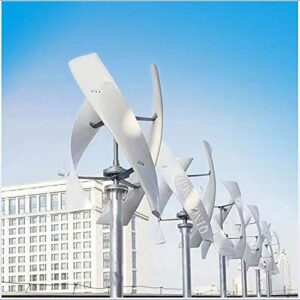 QINGDONGDZA 7000W 3 Blades Wind Turbine Generator Kit,220V12V 24V 48V Vertical Generator Wind Power with Controller Kit for Courtyard Garden Lighting,48v