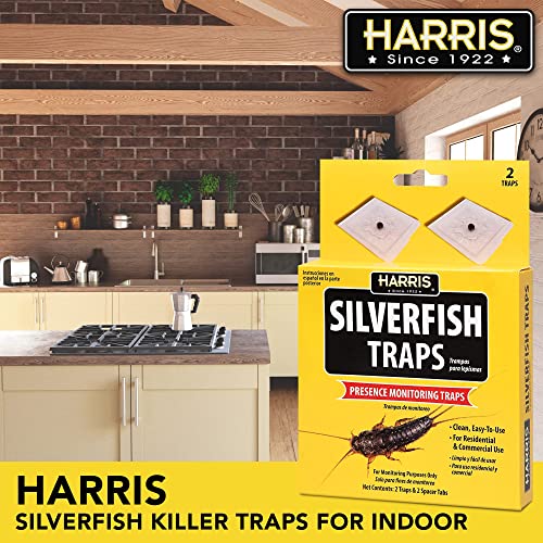 Harris Silverfish Killer Traps for Indoor, 2-Pack