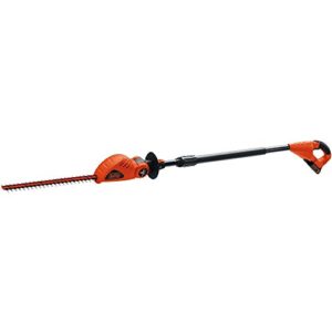 black+decker 20v max cordless pole hedge trimmer, 18-inch (lpht120)