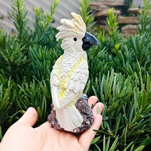 XURLEQ Garden Solar Light Outdoor Decor, Resin Parrot Solar LED Light for Outdoor, Animal Waterproof Light for Flower Fence Lawn Passage Walkway Courtyard Party Decoration, Yellow Parrot