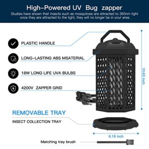 Upenjok Bug Zapper Outdoor and Indoor,18W Mosquito Zapper - 4200V High Powered Waterproof Electric Bug Zapper Mosquito Zapper - Insect Fly Trap for Home Backyard Patio