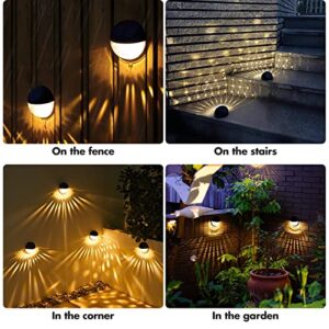 J JINPEI Solar Outdoor Lights,IP65 Waterproof LED Lighting Garden Decorative Lights for Post Yard, Path, Patio, Fence (4 Pack)