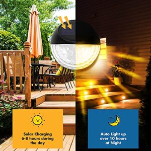 J JINPEI Solar Outdoor Lights,IP65 Waterproof LED Lighting Garden Decorative Lights for Post Yard, Path, Patio, Fence (4 Pack)