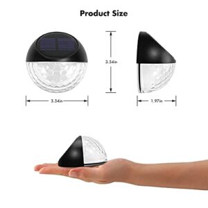 J JINPEI Solar Outdoor Lights,IP65 Waterproof LED Lighting Garden Decorative Lights for Post Yard, Path, Patio, Fence (4 Pack)