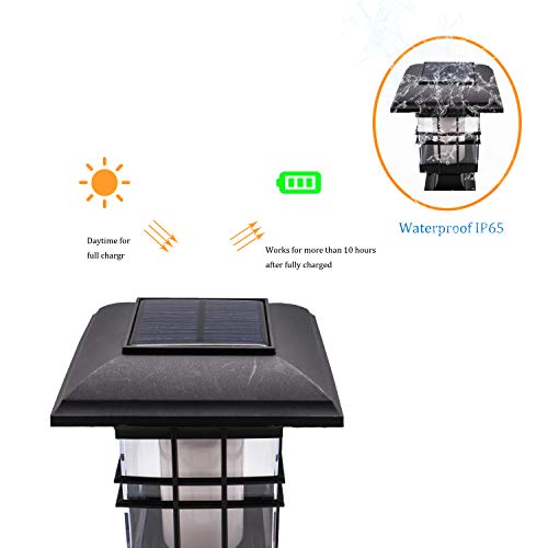 Yonxuleo Solar Torch Lights, Auto On/Off Flickering Flame Solar Powered Outdoor Lights, Waterproof Landscape Decoration for Yard Patio Garden, Long time Lighting Pack of 2