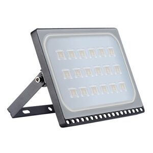 100w led flood light, missbee thinner lighter outdoor security light, 11000lm,warm white 6000-6500k, ip67 waterproof, landscape spotlights for garage, yard, lawn and garden