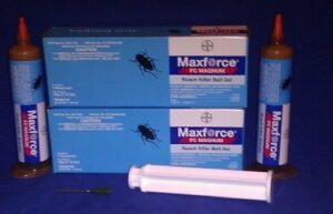 2 tubes maxforce fc magnum cockroach german roach pest control gel bait 33 gram per tube w/ 1 plunger ~~ 5 times stronger then regular maxforce fc roach gel ~~ mata cucarachas! the new magnum packaged in blue garden, lawn, supply, maintenance