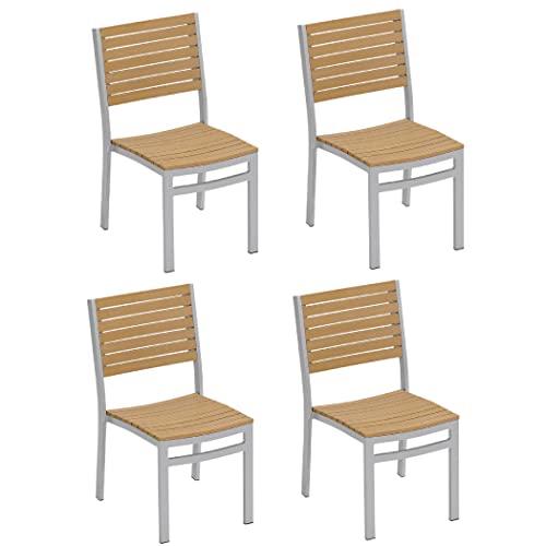 Oxford Garden Travira Side Chair - Tekwood Natural - 4 Pack