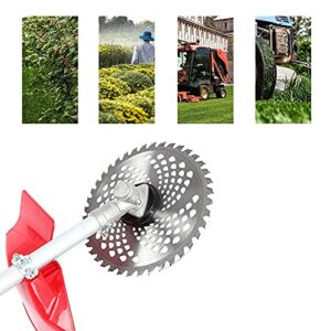 HritHcoxi 10 Inch Carbide Alloy Brush Cutter Trimmer Blade for Weeder, 3pcs Weed Eater Blade Grass Cutter Circular Saw Blade Brush Cutter Blade 40T, 60T, 80T