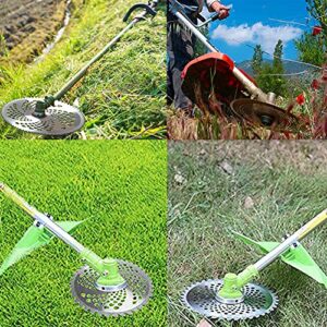 HritHcoxi 10 Inch Carbide Alloy Brush Cutter Trimmer Blade for Weeder, 3pcs Weed Eater Blade Grass Cutter Circular Saw Blade Brush Cutter Blade 40T, 60T, 80T