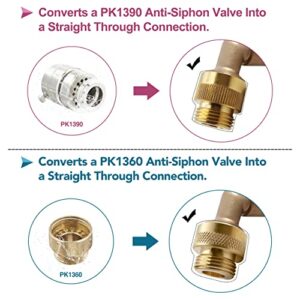 SM01 Vacuum Breaker Adapter Compatible with Arrowhead PK1390 Anti Siphon Valve,Internal Threads Measure 1 inch Diameter,Includes Vinyl Washer