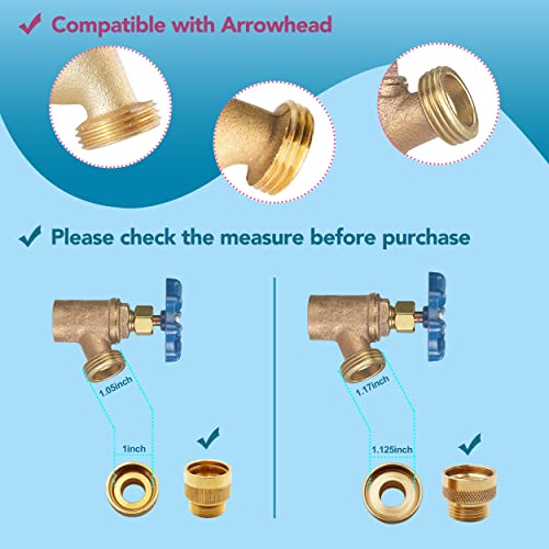 SM01 Vacuum Breaker Adapter Compatible with Arrowhead PK1390 Anti Siphon Valve,Internal Threads Measure 1 inch Diameter,Includes Vinyl Washer