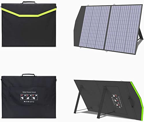 Foldable 100W Solar Panel, Portable Solar Module for Portable Power Station and Solar Generator High Performance Battery Pack for Camping Garden Laptop