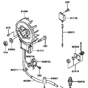 PARTSRUN ID#BM11 Single Terminal Electronic Ignition Module Universal Igniter #21119-2161#21119-2139 for Kawasaki John Deere,ZF-IG-A00345-4