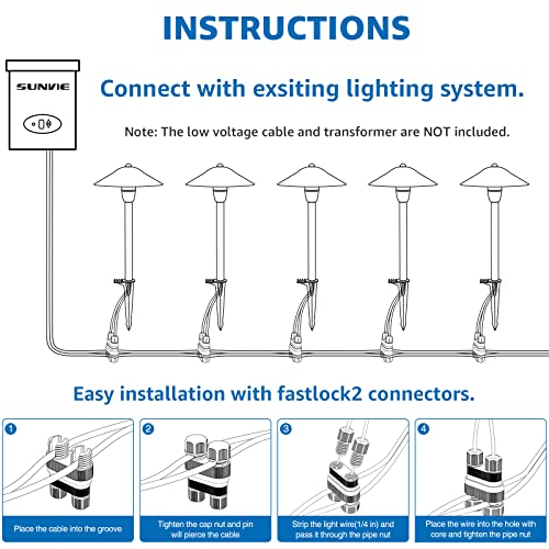 SUNVIE Low Voltage Landscape Pathway Lights, 12-24V 3W LED Path Lighting, 3000K Outdoor Low Voltage Landscape Lighting, IP65 Waterproof Aluminum Path and Area Light for Yard Garden Walkway, 2 Pack