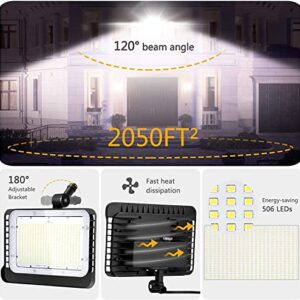 PBYBGB 2pack 240W LED Flood Light Outdoor for Dusk to Dawn, Adjustable Knuckle Mount,Super Bright 36050LM Security Lights, 5000K Daylight IP65 Waterproof Floodlights for Yard, Garden, Stadium