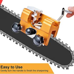 ALHJ Chain Saw Chain Shaperener, Chain Sharpener for Chainsaws, Chain Saw Blade Sharpener Kit, Chainsaw Sharpening, for Electric Saws, DIY Lumberjack, Garden Worker