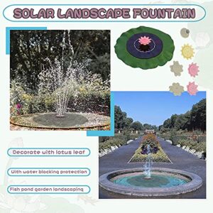 Lotus Leaf Solar Fountain Pump,Free Standing Solar Water Fountain Floating Bird Bath Fountain with 5 Flower Shape Nozzles,Monocrystalline Solar Pond Pump for Outdoor Garden Pool-Lotus 21cm(8.26inch)