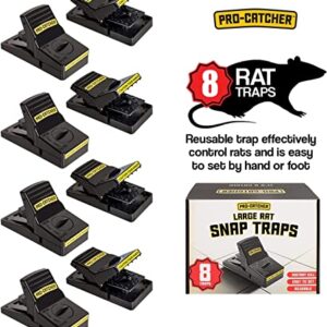 Rat Traps Indoor Set of 8, Rat Trap Large, Reusable Rat Trap Outdoor Rats Traps Indoor for Home Powerful Traps for The House - 8 Pack