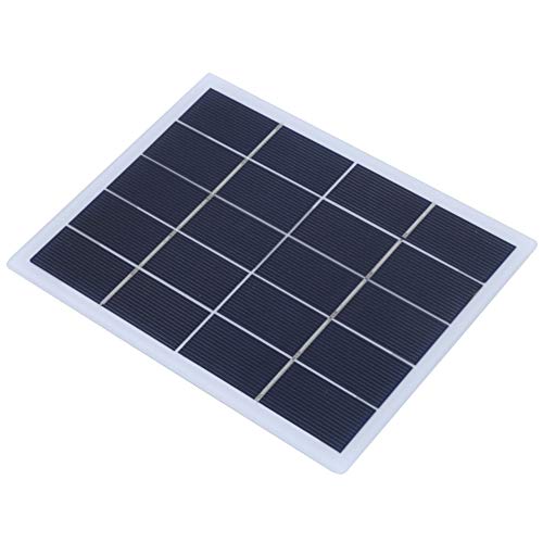 Oreilet Solar Chargers Cell Charger DC Output Charger Solar Battery Solar Panel, 3W 5V Solar Cells, Polycrystalline Silicon DIY for Garden Light Outdoor Light