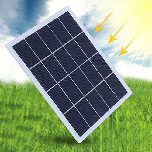 Oreilet Solar Chargers Cell Charger DC Output Charger Solar Battery Solar Panel, 3W 5V Solar Cells, Polycrystalline Silicon DIY for Garden Light Outdoor Light