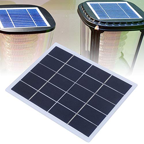 Oreilet Solar Chargers Cell Charger DC Output Charger Solar Battery Solar Panel, 3W 5V Solar Cells, Polycrystalline Silicon DIY for Garden Light Outdoor Light