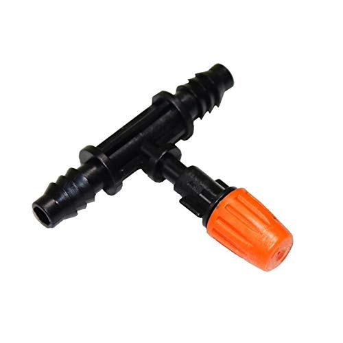 MANHONG Irrigation Dripper 5pcs Atomizing Nozzle Orange T-Shaped Hose Irrigation Nozzle Atomization Nozzle Garden Lawn Sprinkler Irrigation System