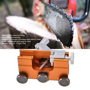 plplaaoo Chainsaw Sharpening Jig, Chainsaw Sharpener Kit, Portable Hand Crank Chain Sharpener, Hand-Crank Fast Chainsaw Sharpener Tool, Saw Blade Sharpener, for Lumberjack Garden Worker(黄色)