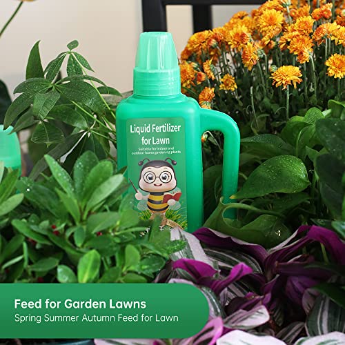 Liquid Fertilizer for Lawn, 5-15-5 Grass Food for Garden Plants Full Nutrients Lawn Fertilizer Soil Liquid Fertilizer 0.5 qt