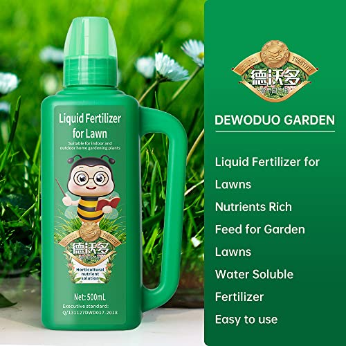 Liquid Fertilizer for Lawn, 5-15-5 Grass Food for Garden Plants Full Nutrients Lawn Fertilizer Soil Liquid Fertilizer 0.5 qt