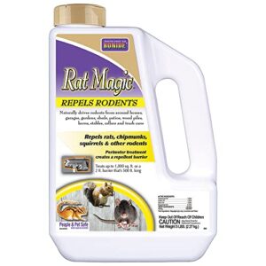 bonide rat magic rodent repellent, 5 lb. ready-to-use granules for indoor & outdoor rodent control, people & pet safe