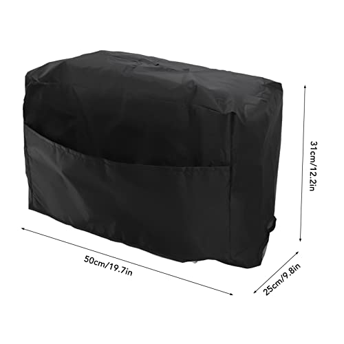 Mumusuki Generator Cover, Waterproof Universal Generator Cover 190T Silver Plated Polyester Taffeta UV Proof Welder Dust Cover for Most Generators for Garden Balcony Black