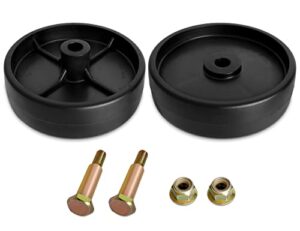 734-0973 deck wheel for cub cad et riding mower, 2 pack 112-0337 rear deck roller wheels for cad xt1-lt46 lt1042 lt1045 craftsman t240 lawn tractor, mtd 42″ 46″ deck lawn mower