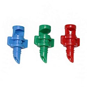 MANHONG Irrigation Dripper 30 Pcs Nozzle Green 180 Degrees/red 360 Degrees. for Cloning Machine Hydroponic Garden Watering Systems Refraction Atomization (Color : 90 Degrees Nozzle)